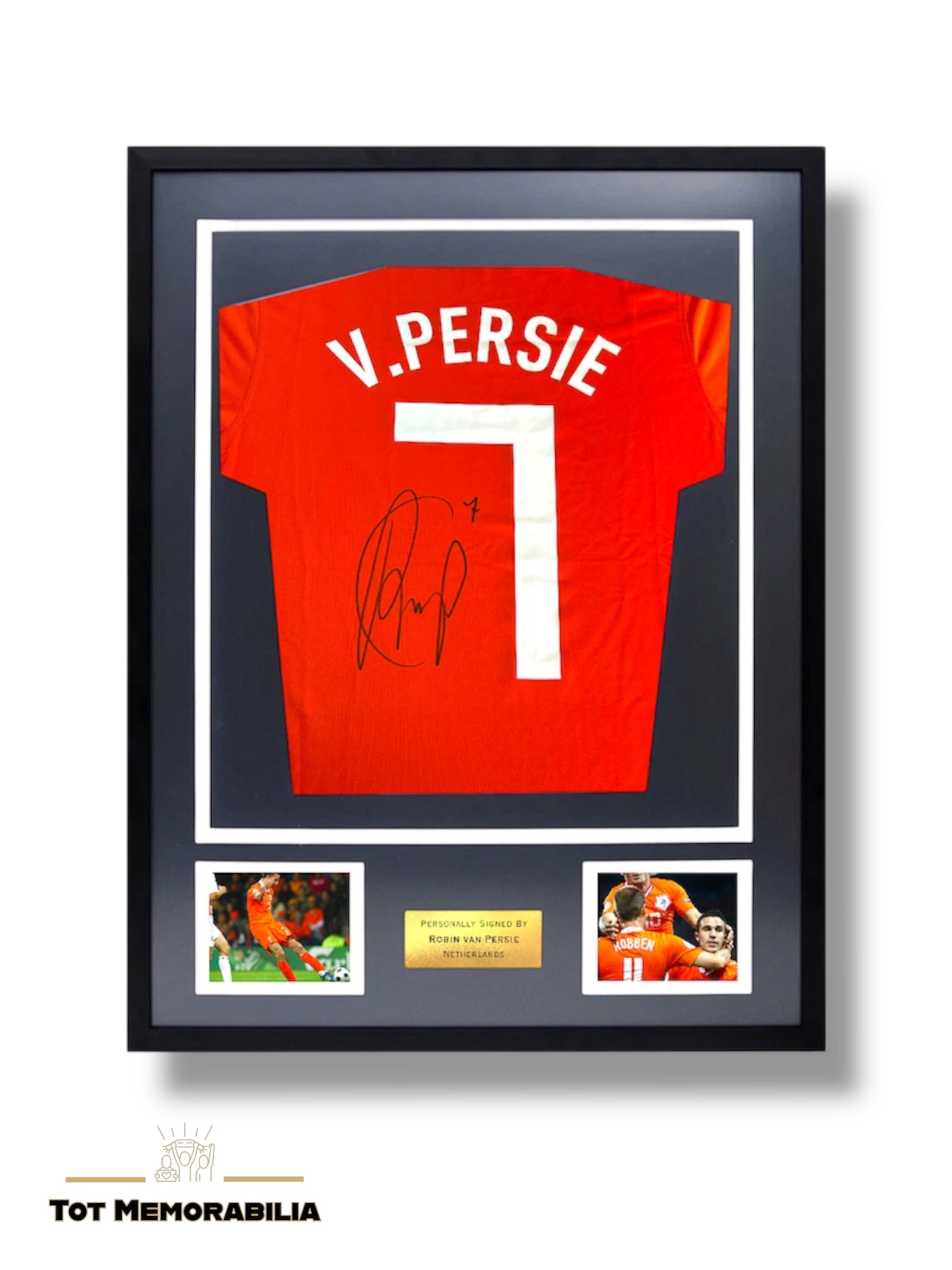 Robin van Persie Netherlands - Signed & Framed Shirt/Jersey - Signing ...